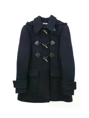 Miu Miu 2016 Duffel Toggle-fastening Hooded Coat