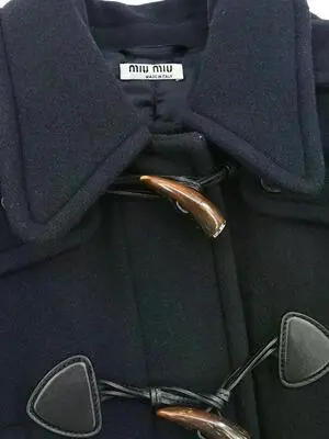 Miu Miu 2016 Duffel Toggle-fastening Hooded Coat