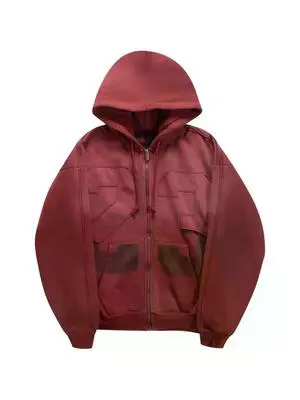 JORDAN Logo-patch Zip-up Hoodie - Red