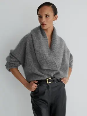 ATELIER Brushed Cashmere Cowl-neck Jumper