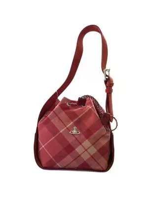 VIVIENNE WESTWOOD Orb-plaque Tartan Shoulder Bag