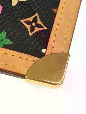 LOUIS VUITTON 2004 Multicolor Pochette Cles Leather Coin Case