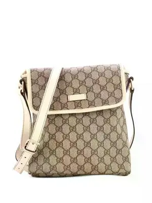 Gucci Flap Messenger Gg Coated Canvas Small Crossbody Bag - Brown