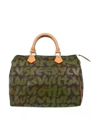 LOUIS VUITTON Speedy 30 Monogram Graffiti Tote Bag - Brown