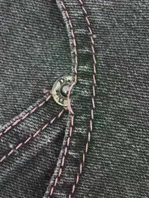 Dior Button-front Denim Mini Skirt