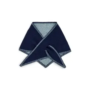 Saachi Triangle Pull-through Navy Scarf - Blue