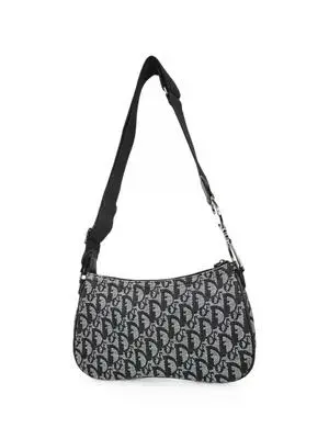 Dior Trotter Saddle Monogram-pattern Crossbody Bag - Black