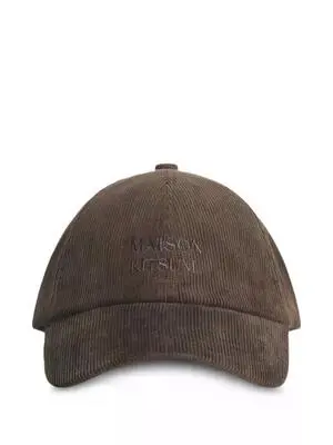 Maison Kitsuné Paris Corduroy Embroidered Baseball Cap - Brown
