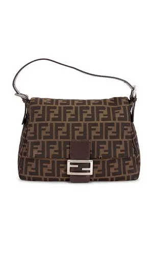 FWRD RENEW Fendi Zucca Mama Forever Baguette Shoulder Bag - Brown