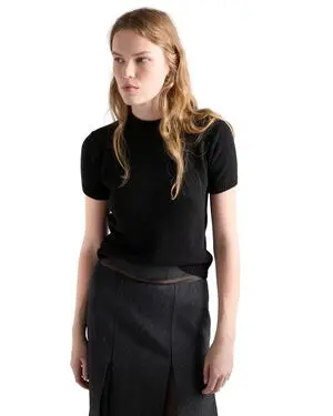 Prada Short-sleeved Cashmere Sweater