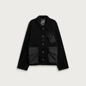 Y3 Velvet Corduroy Utility Blouson - Black