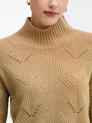 BENETTON Openwork Mock-neck Sweater