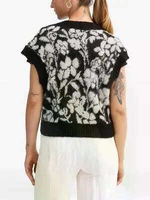 BENETTON Floral V-neck Sweater