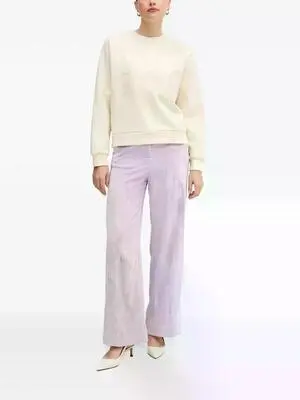BENETTON Floral-detail Crew Neck Sweatshirt