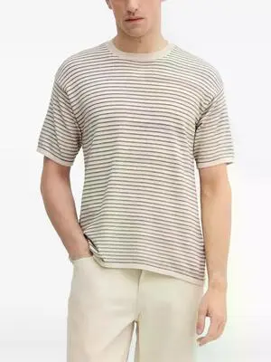 BENETTON Striped T-shirt - Neutrals