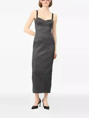 ROTATE BY BIRGER CHRISTENSEN Satin Midi Bustier Dress