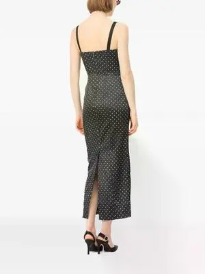 ROTATE BY BIRGER CHRISTENSEN Satin Midi Bustier Dress