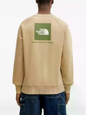 The North Face Logo-print Raglan-sleeve Sweatshirt - Neutrals