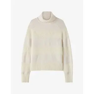 JOSEPH Mila Brush-stripe Stretch Alpaca And Wool-blend Jumper