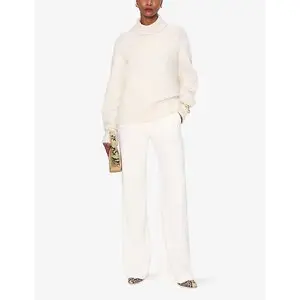JOSEPH Mila Brush-stripe Stretch Alpaca And Wool-blend Jumper