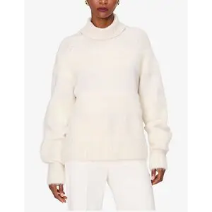 JOSEPH Mila Brush-stripe Stretch Alpaca And Wool-blend Jumper