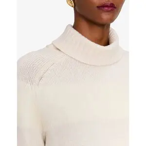 JOSEPH Mila Brush-stripe Stretch Alpaca And Wool-blend Jumper