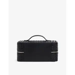 Sandro Woven Leather Toiletry Bag