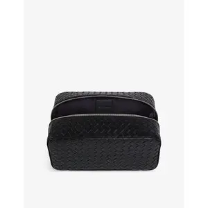 Sandro Woven Leather Toiletry Bag