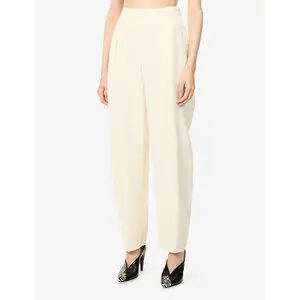 ROHE FRAMES Pleated Tailored Boucle Trousers