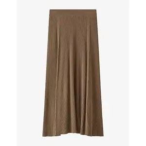 JOSEPH Hallie Rib Merino-wool Blend Midi Skirt