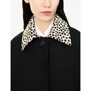ROHE FRAMES Cheetah Collar Wool Coat