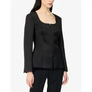 ROHE FRAMES Bustier Corset Satin Blazer