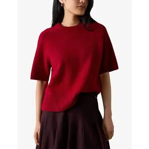 Whistles Round-neck Short-sleeve Wool T-shirt