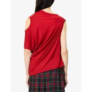 Comme Des Garçons Asymmetric Wool Knit Tank Top