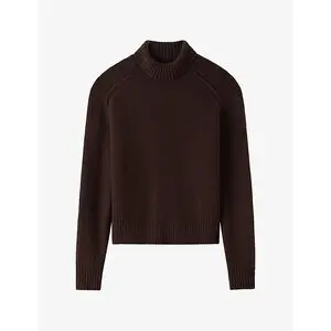 JOSEPH Tilly High-neck Relaxed-fit Cashmere Jumper - Espresso