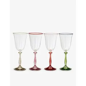 ANNA + NINA Toasts & Tales Optic Wine Glasses Set Of Four