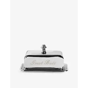 ANNA + NINA Great Butt Stainless Steel Butter Dish - Silver