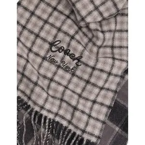 COACH Patchwork Plaid Wool Scarf