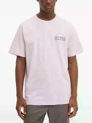 LES DEUX Logo-print T-shirt - Pink