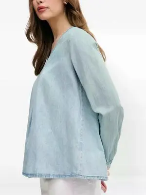 BENETTON Long-sleeve V-neck Blouse