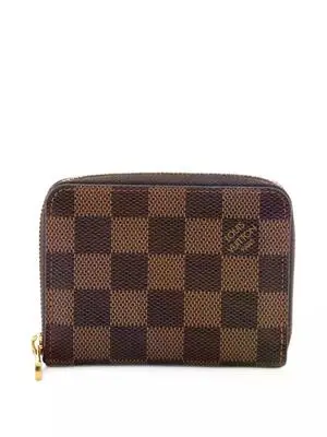 LOUIS VUITTON Zippy Coin Purse Damier Pouch - Brown