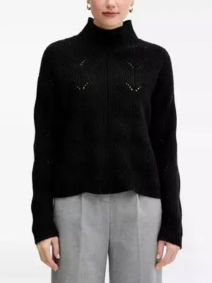 BENETTON High-neck Knitted Sweater - Black
