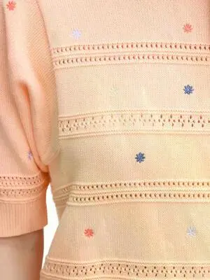 BENETTON Embroidered Cotton Sweater