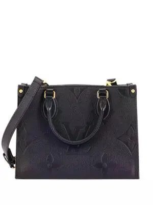 LOUIS VUITTON Onthego Tote Monogram Empreinte Giant Pm Shoulder Bag - Black