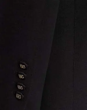 Dolce & Gabbana Dolce Double-breasted Wool Coat Coats And Jackets - Black
