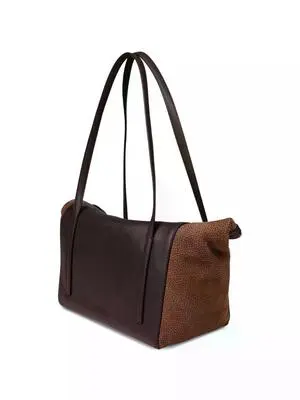 Borbonese Medium Shopping Logo-plaque Pebbled-effect Tote Bag