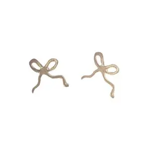LILY FLO JEWELLERY Little Bow Sterling Stud Earrings - Silver
