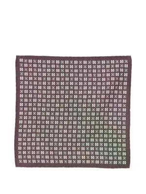 Eleventy Geometric-pattern Pocket Square - Red