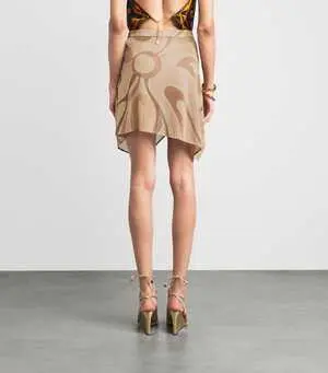 Emilio Pucci Lurex Marmo Print Mini Skirt