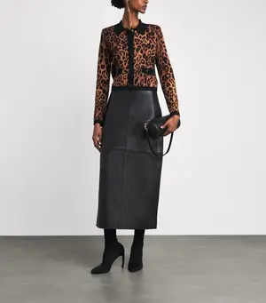 L'Agence Leopard Print Osiris Cardigan
